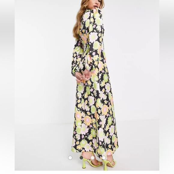 ASOS | Dresses | Asos Mod Vtg 6s Style Floral Boho Maxi Dress 2 Xs | Poshmark